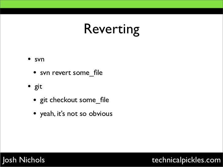 Differences For Reverting • Git