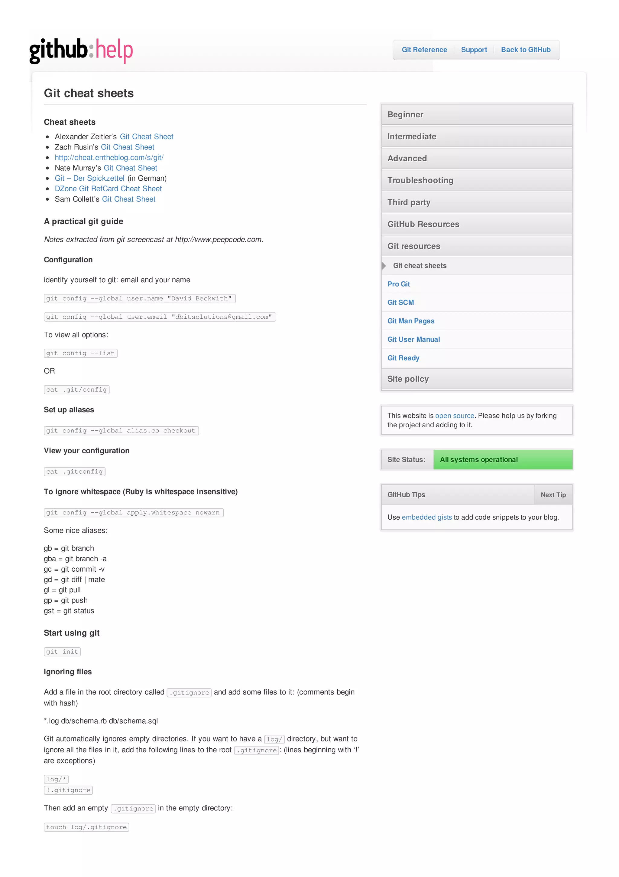 Git cheat-sheets | PDF