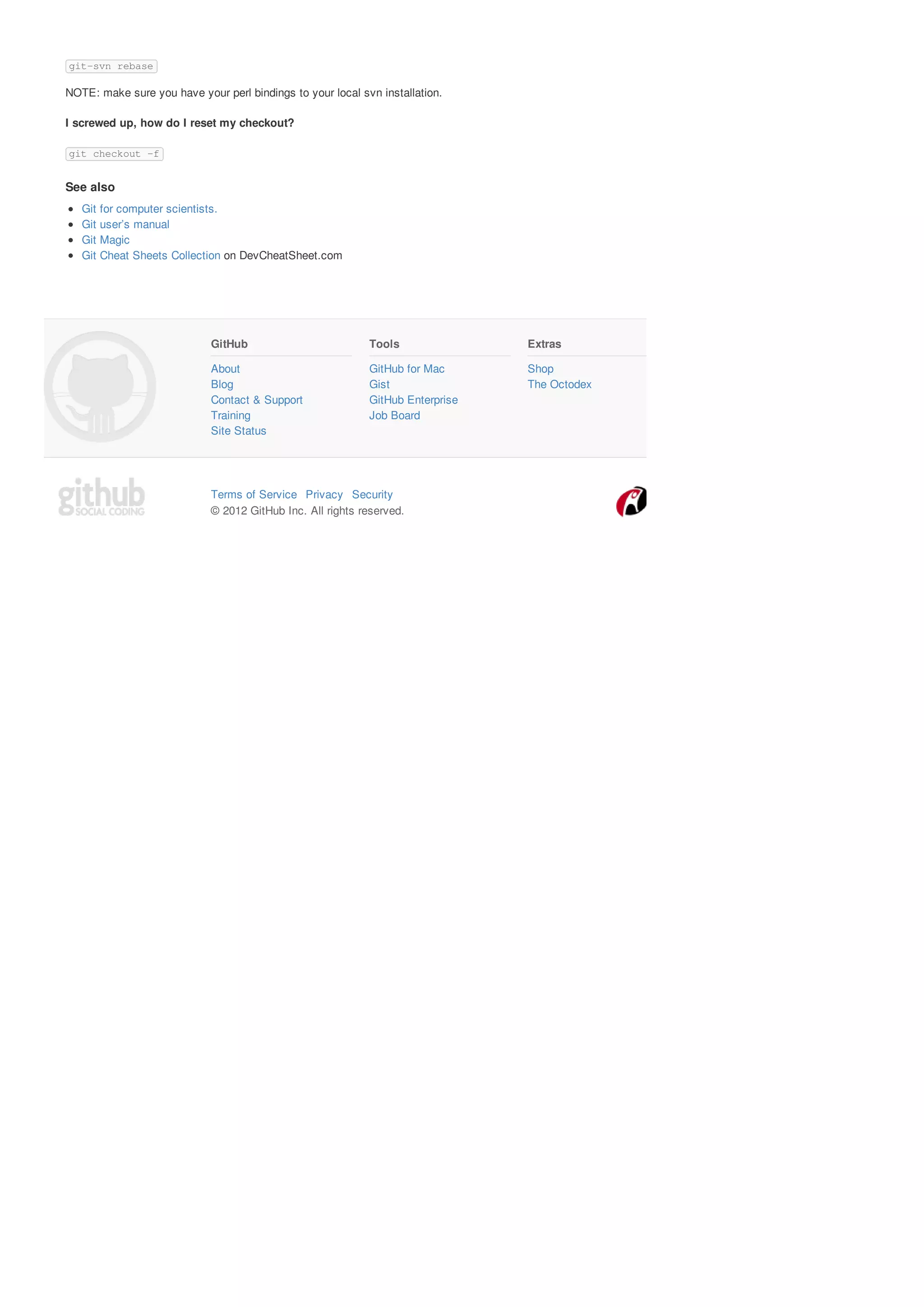 Git cheat-sheets | PDF