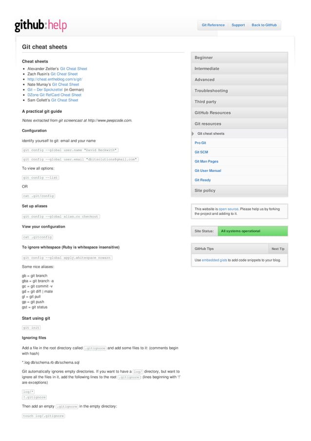 Git cheat-sheets | PDF