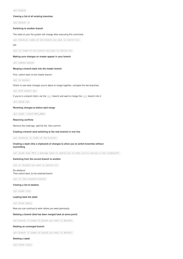 Git cheat-sheets | PDF