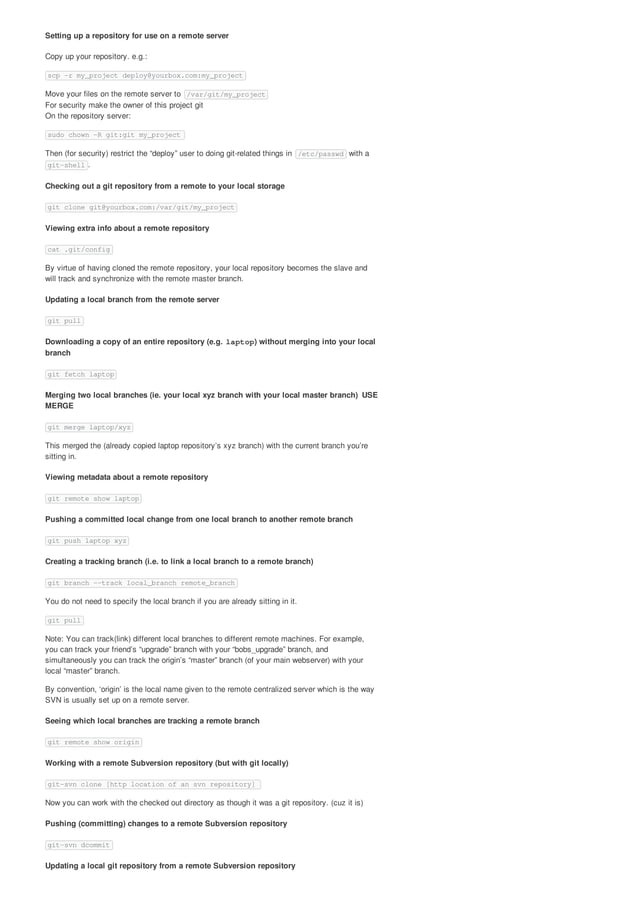 Git cheat-sheets | PDF