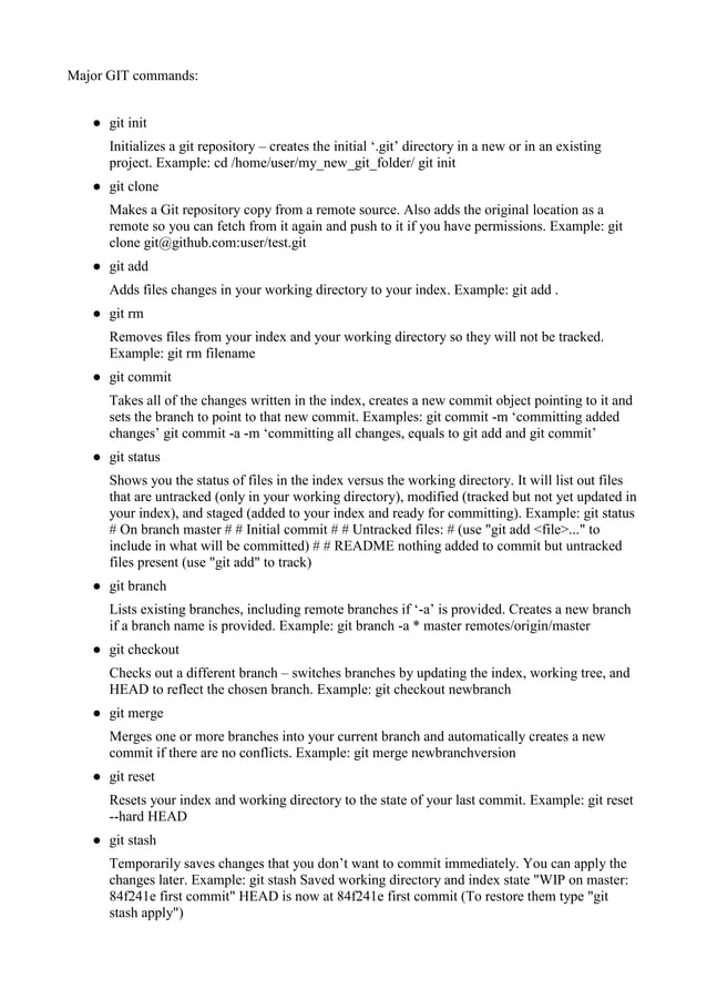 Git commands | PDF
