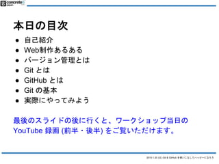 Git & GitHub を使いこなしてハッピーになろう！ - WordBench 名古屋 & concrete5 名古屋 合同勉強会 | PPT