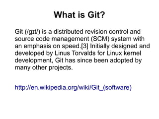 Git: Git'ing the Basic | PPT