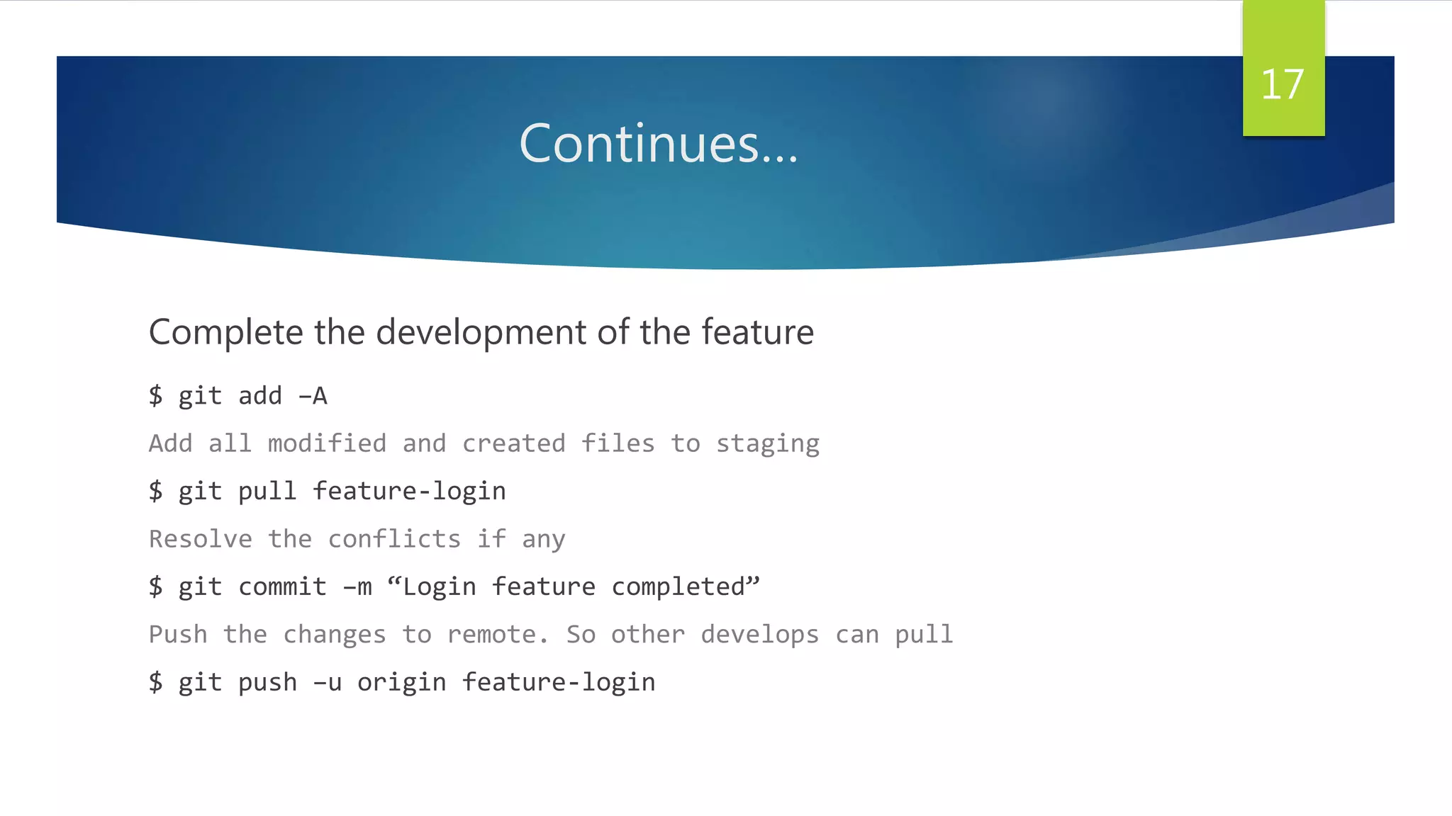Git development workflow | PPT