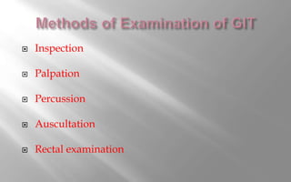 EXAMINATION OF GIT | PPTX