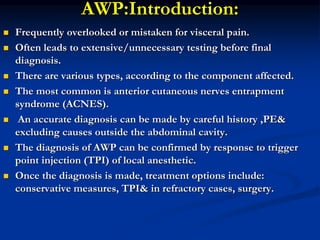 GIT 4th abd wall pain | PPT