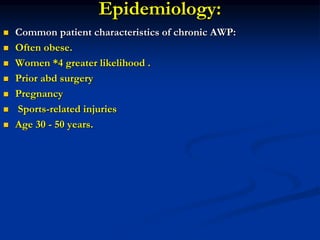 GIT 4th abd wall pain | PPT