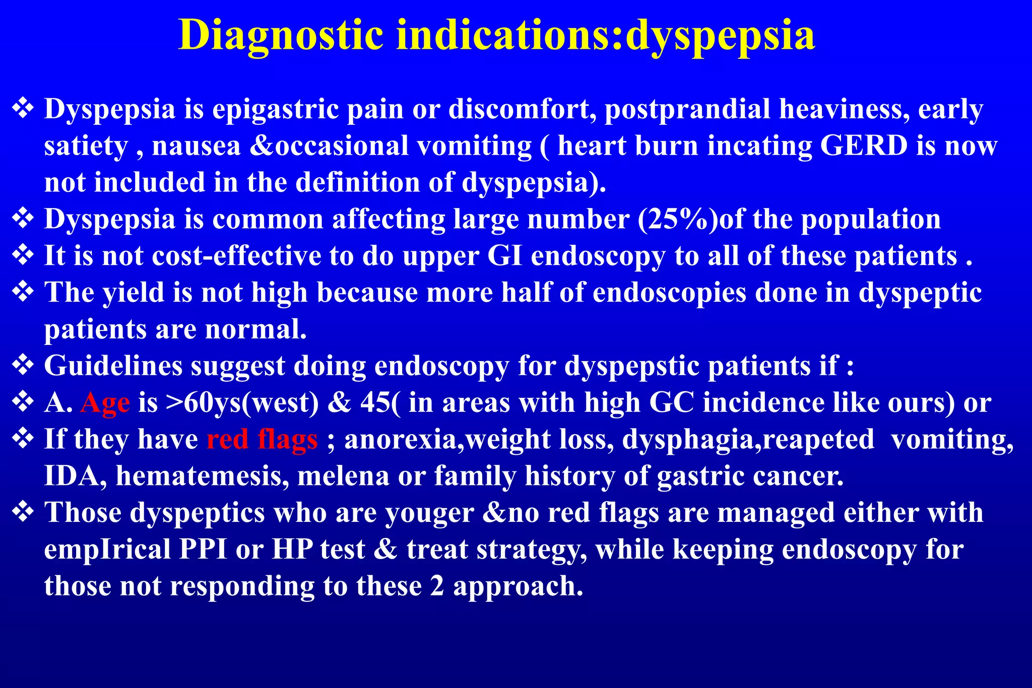 GIT 4th endoscopy indications20 | PPTX