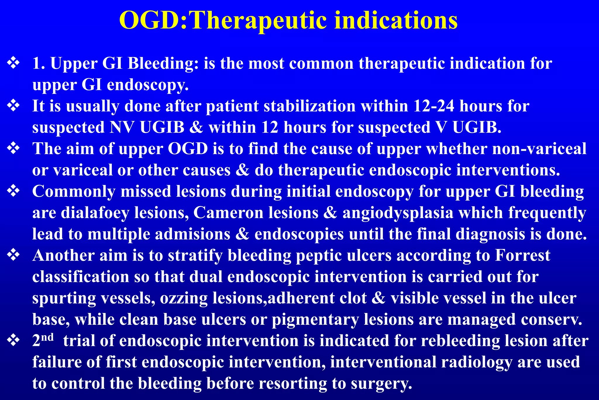 GIT 4th endoscopy indications20 | PPTX