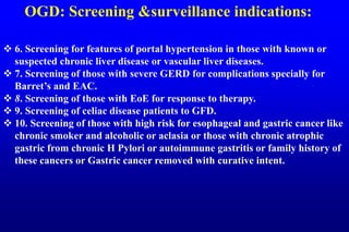 GIT 4th endoscopy indications20 | PPTX