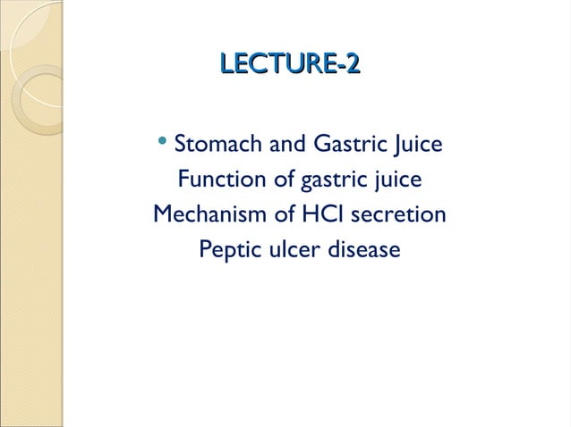 Git Gastrointestinal Tract Physiology Medical Ppt