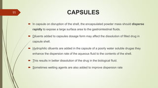 ROLE OF DOSAGE FORM IN GASTRO-INTESTINAL ABSORPTION | PPTX