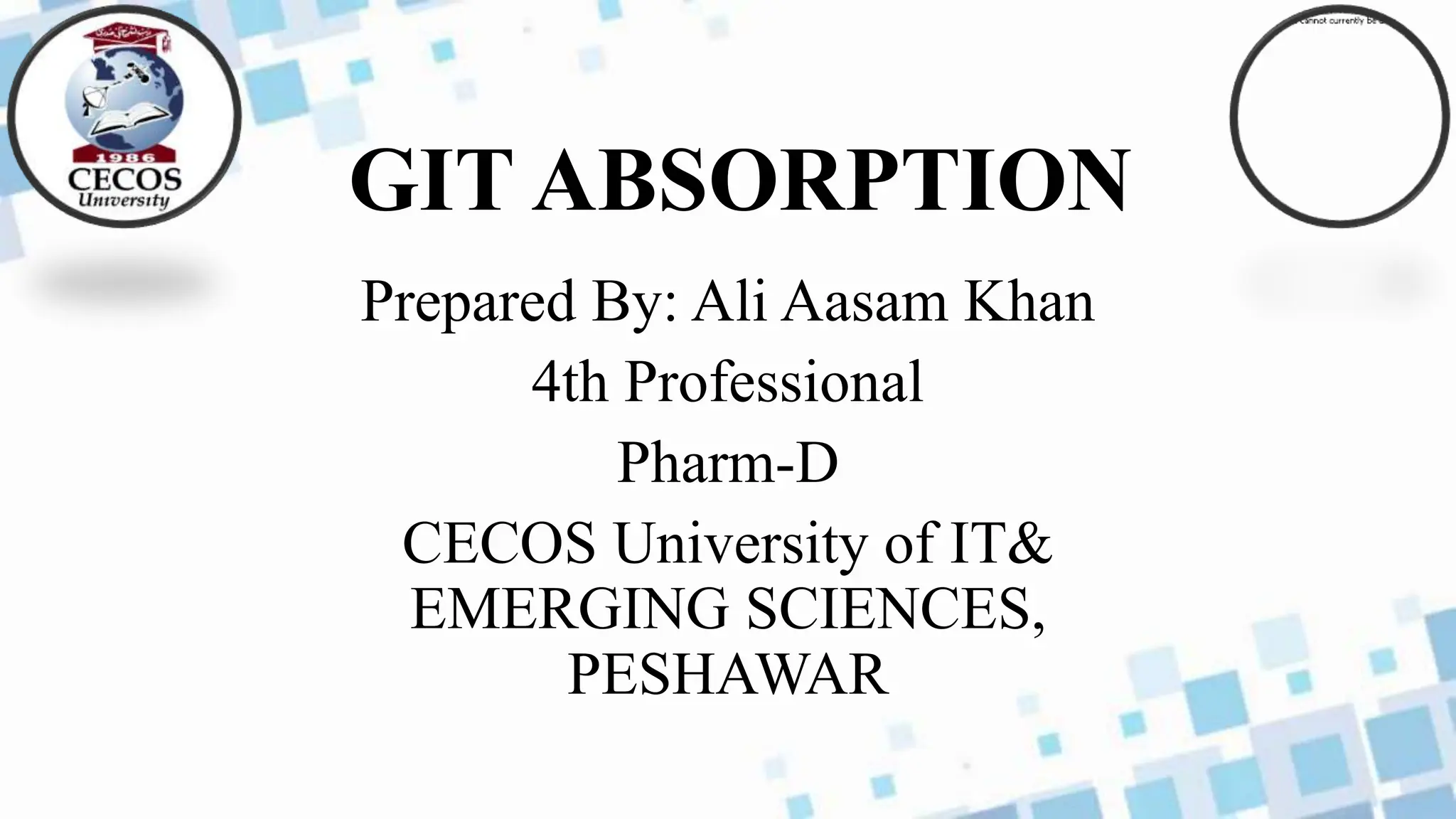 GIT ABSORPTION FOR ORAL Administered Drug | PPTX