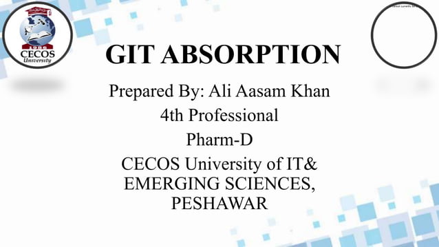GIT ABSORPTION FOR ORAL Administered Drug | PPT