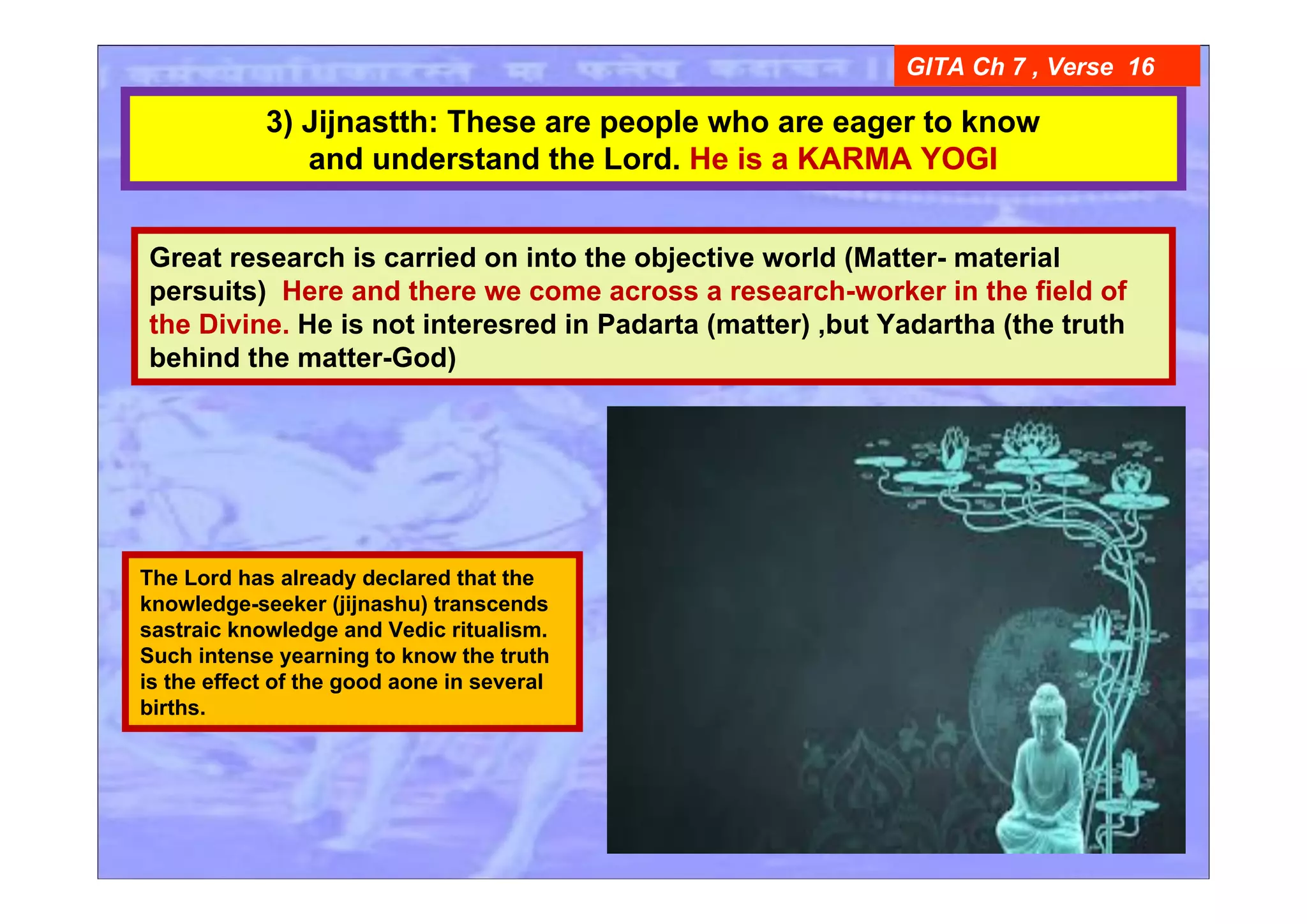 Gita chapter 7.16 Four types of devotees | PDF