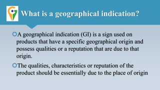 Geographical Indications of Tamil Nadu (As of April 2019) | PPTX