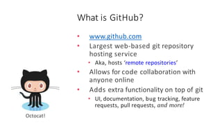 Git and github | PPTX | Operating Systems | Computer Software and Applications