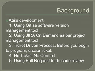 Git and jira | PPTX | Computer Software and Applications | Computing