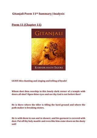 Rabindranath Tagore Poems Gitanjali