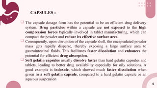 GIT Absorption : Roles of dosage form in absorption, Dissolution ...