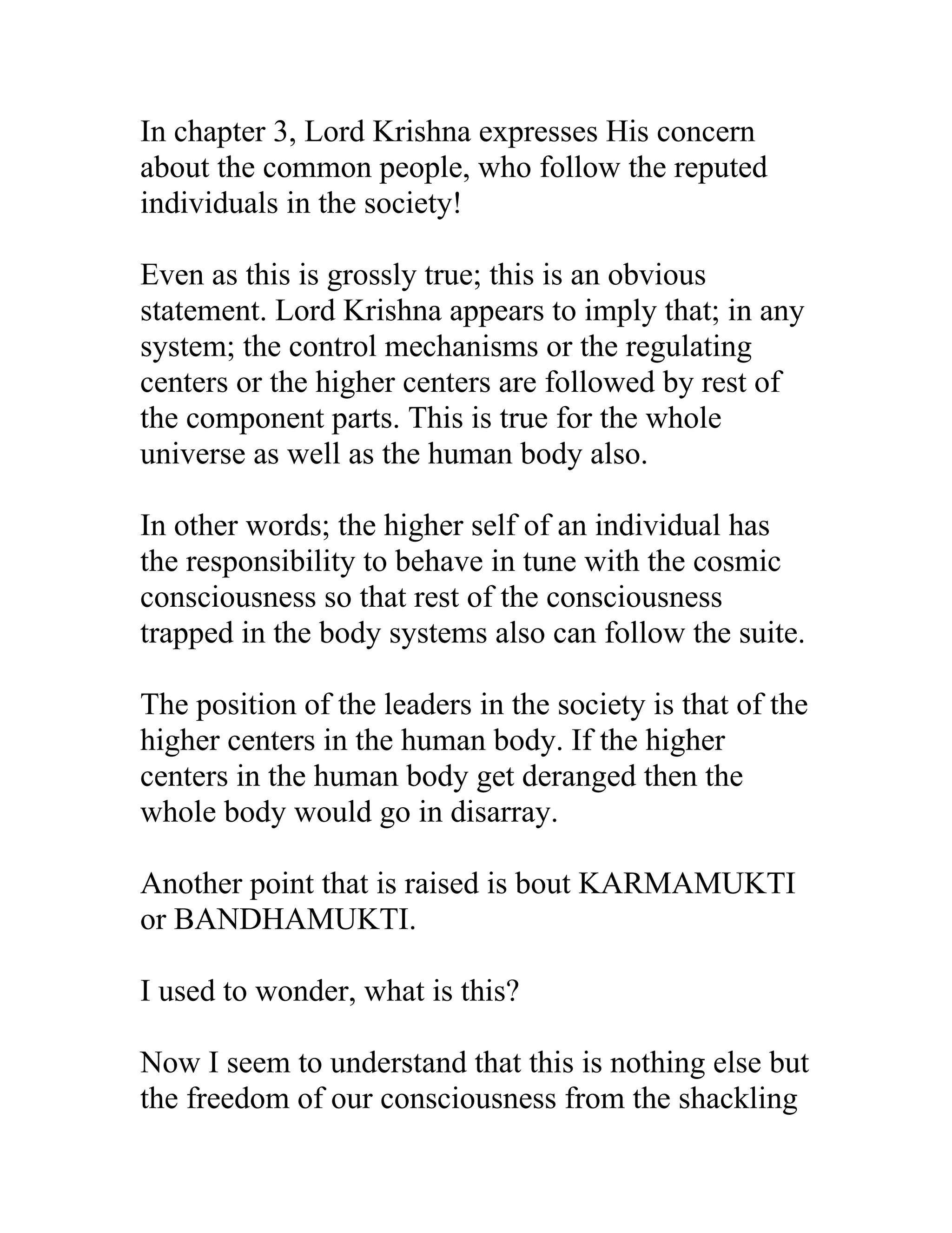 Gita Study Nov 25 Dr. Shriniwas Kashalikar | DOC | Hinduism | Religion ...