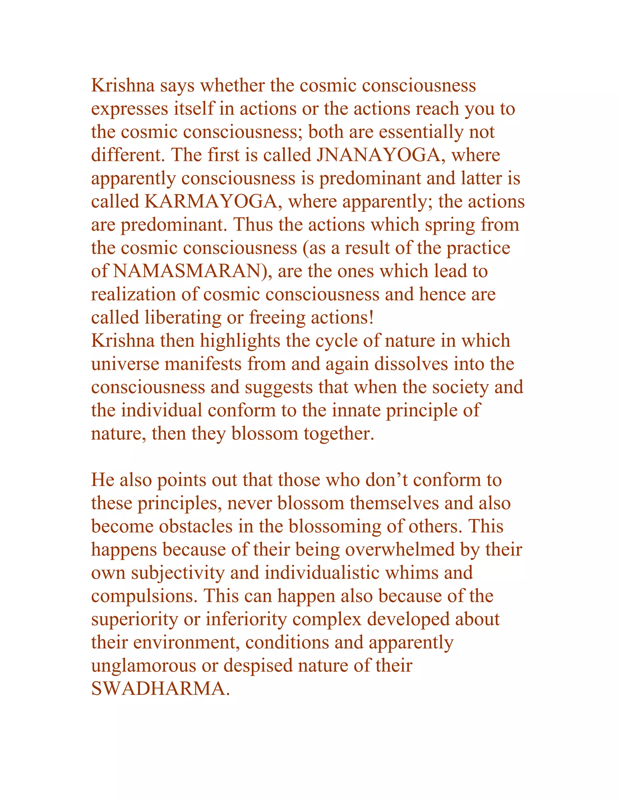 Gita Study Nov 7 Dr. Shriniwas Kashalikar | DOC