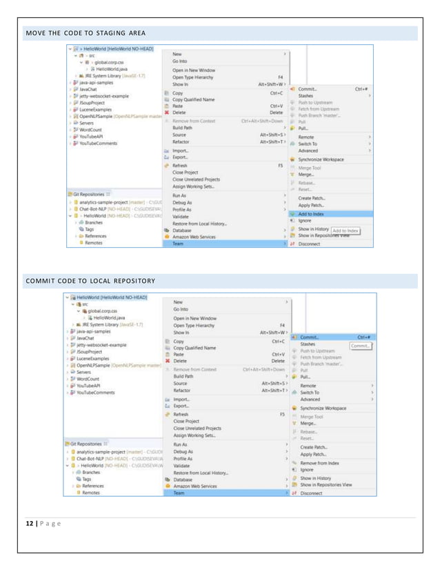 Git as version control for Analytics project | PDF