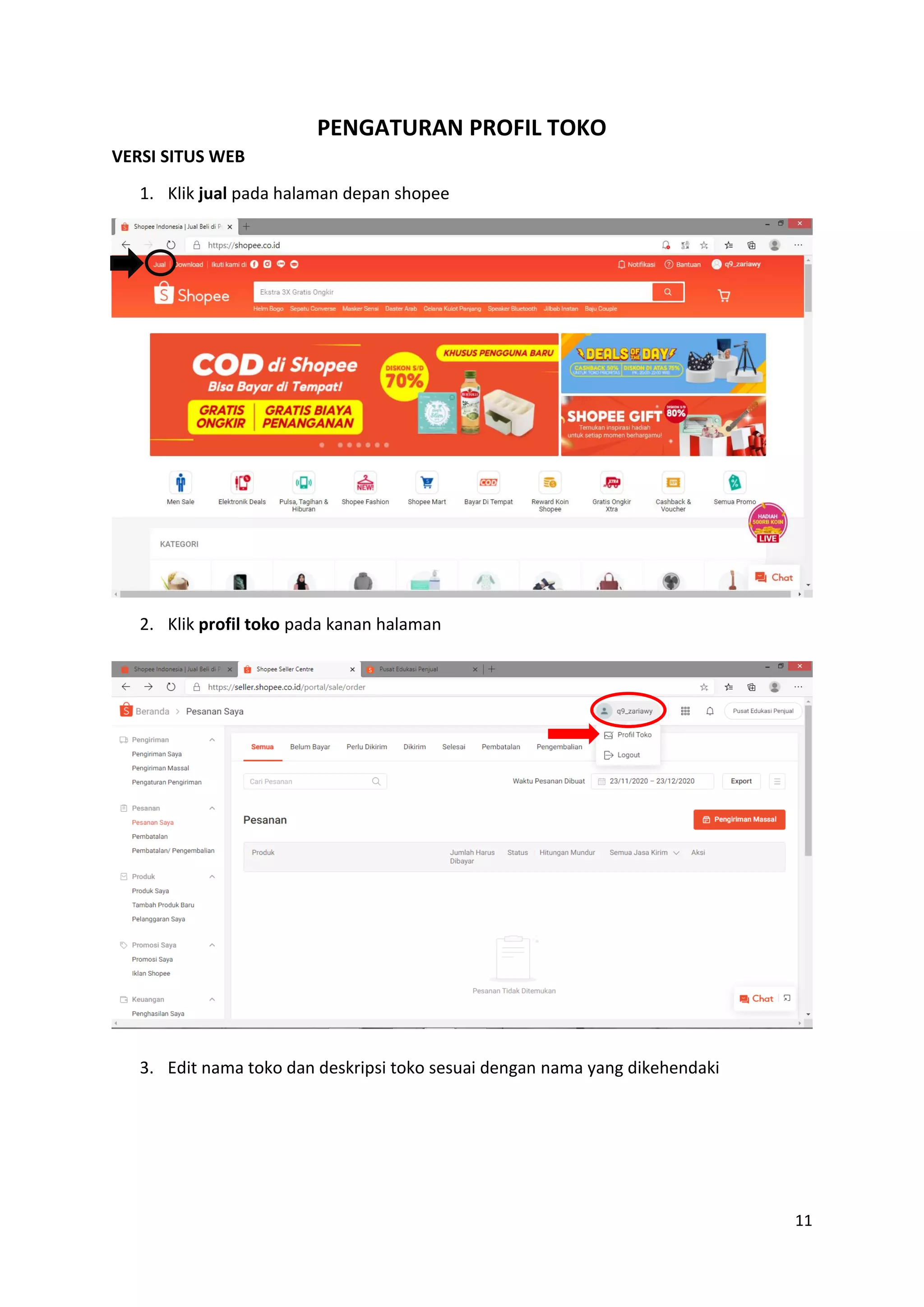 Gita tutorial shopee | PDF