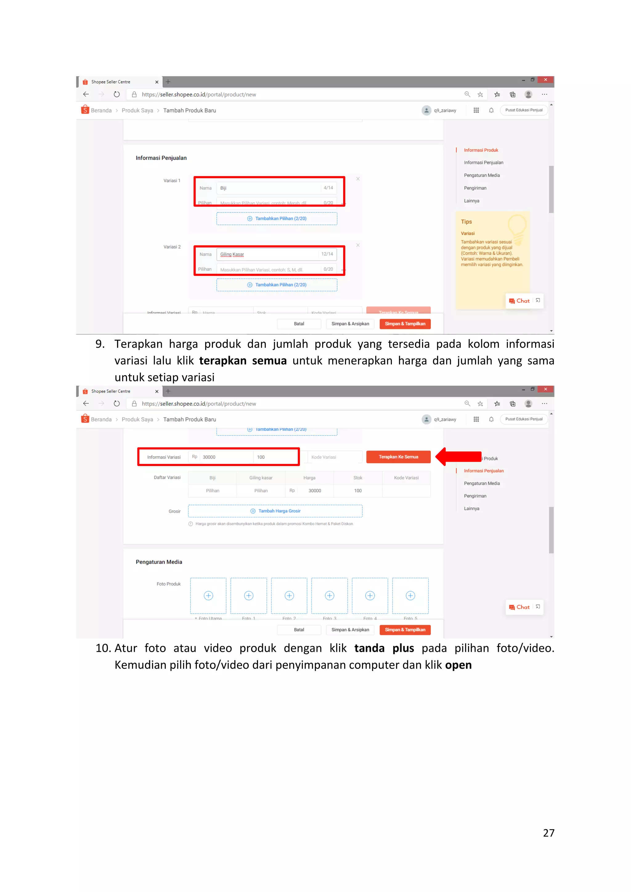 Gita tutorial shopee | PDF