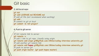 Git basic and workflow | PPT
