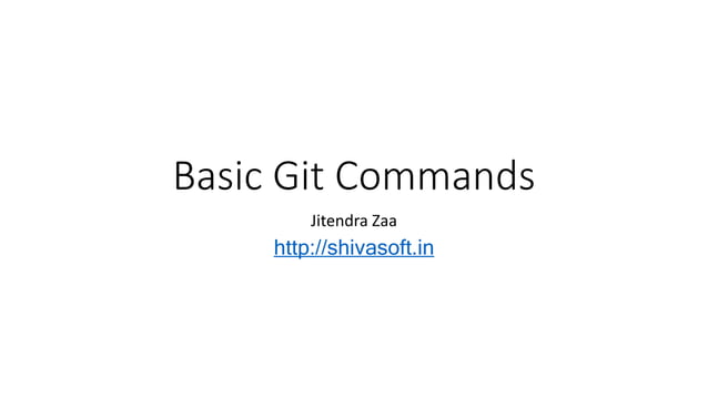 Basic Git commands | PPT