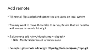 Basic Git commands | PPTX