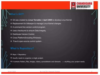Basic Git Commands and their usage in Git | PPT