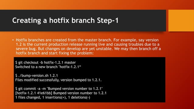 Gitflow Branching And Merging Flow For Git Ppt