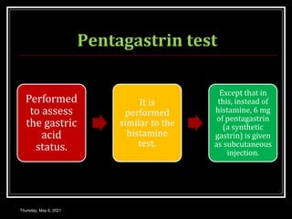 GASTRIC FUNCTION TESTS | PPTX