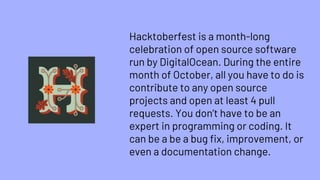 Git, github and the hacktober fest | PPT | Free Download