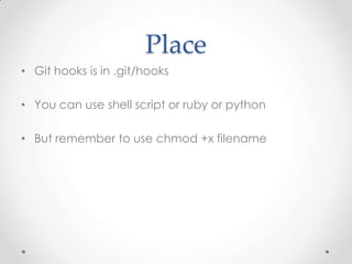 Git hooks | PPT