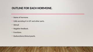 GIT physiology - Gastrointestinal hormones. .ppt