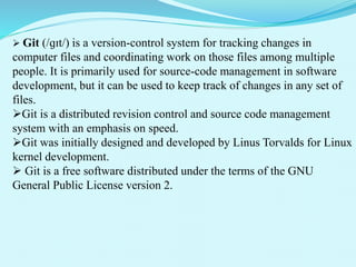Git hub_pptx | PPTX | Operating Systems | Computer Software and Applications