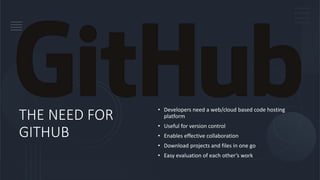 Git hub ppt presentation | PPTX