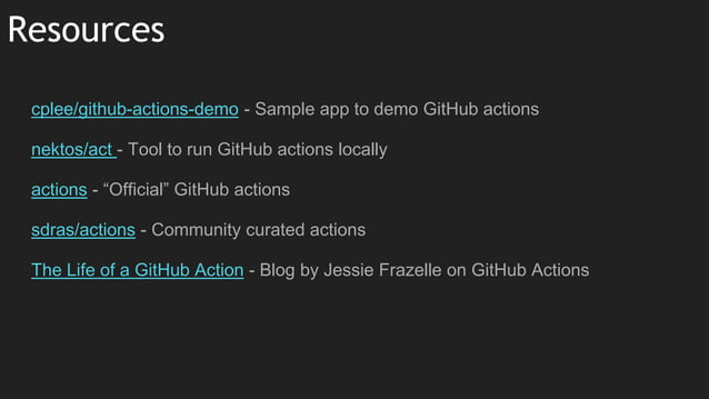Container based CI/CD on GitHub Actions | PPT