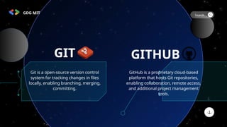 GitHub and Open Source - GDGoC MIT Anna University | PPT