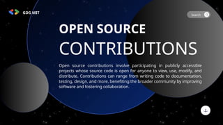 GitHub and Open Source - GDGoC MIT Anna University | PPT