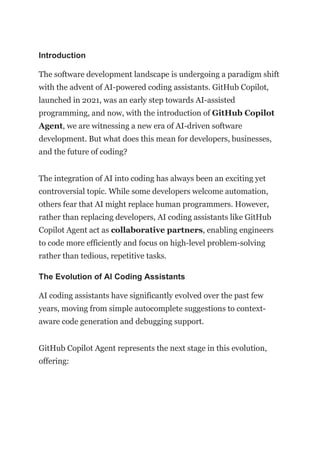 GitHub Copilot Agent and the Rise of AI Coding Assistants.pdf
