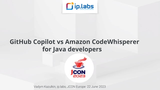 Github Copilot Vs Amazon Codewhisperer For Java Developers At Jcon 2023 Ppt