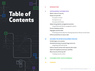 GitHub: Secure Software Development for Financial Services | PPT