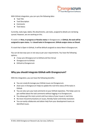 GitHub Integration for Orangescrum Cloud Released!
