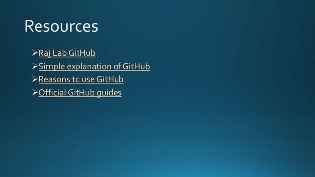 GitHub Presentation | PPTX | Web Development | Internet